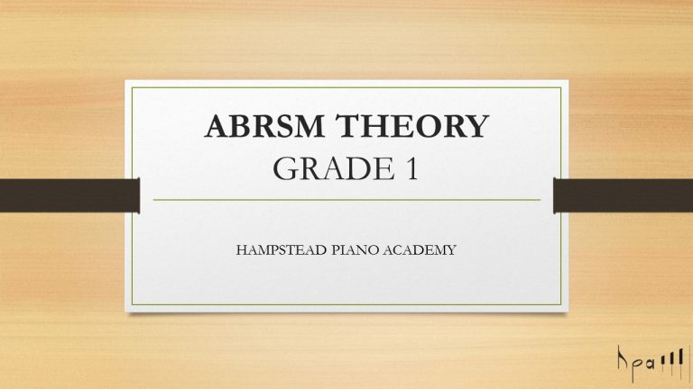 Grade 1 Music Theory ABRSM Online Course | Hampstead Piano Academy